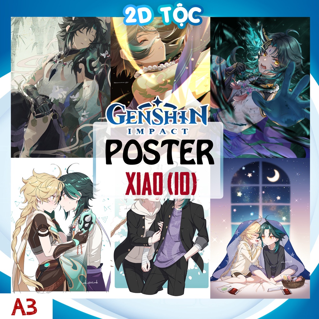 Xiao Standard Quality A3 Poster Photo (10) Genshin Impact Game - 2D ...