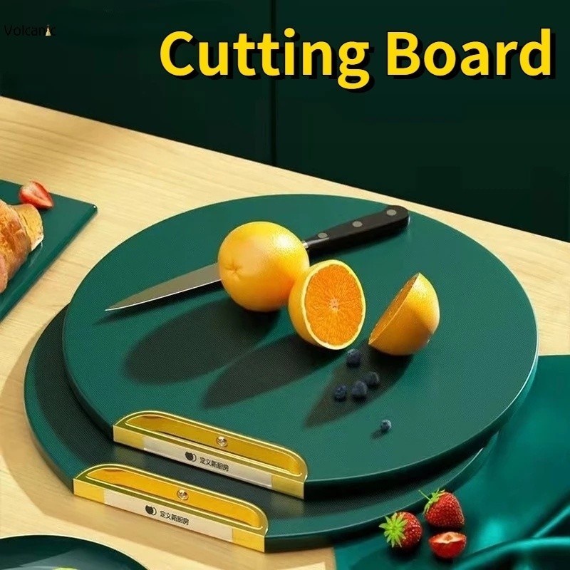 HIJAU [LIVING Solution] Round Cutting Board Fruit Vegetable Meat ...