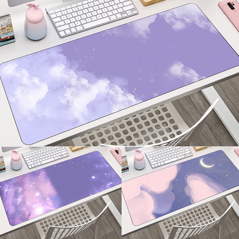 Purple Gaming Mousepad Grande Cloud Large Computer Mouse Pad Gamer XL ...