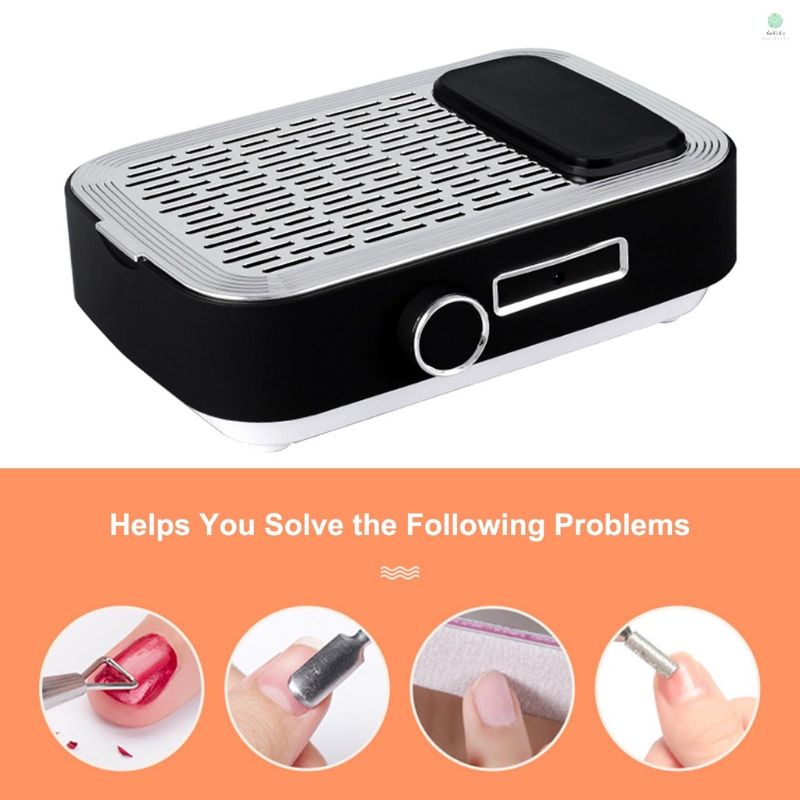 80W Electric Nail Dust Collector Vacuum Cleaner 2 Level Adjustable ...