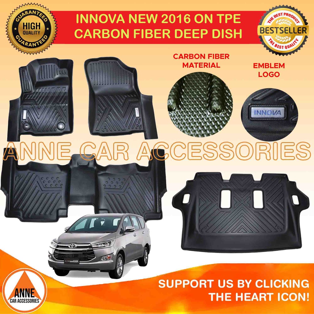 5D / TPE Car Deep Dish Matting for Toyota Innova 2016 - 2023 OEM ...