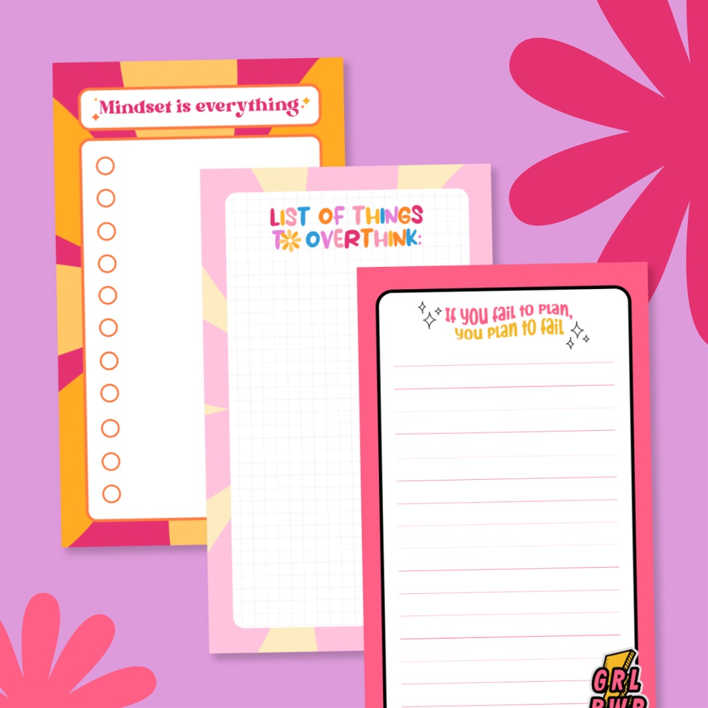 Cute Girly Lengthwise Notepad for Daily Note-Taking | Shopee Philippines