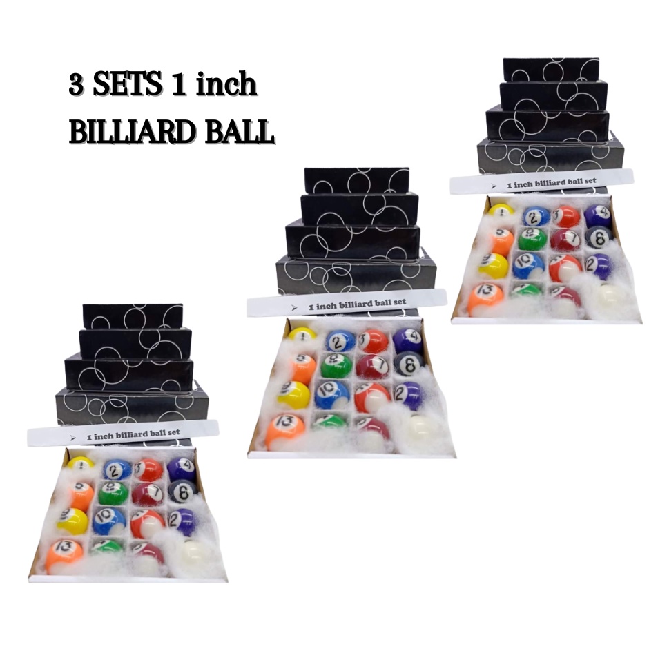 3 SETS 1 INCH BILLIARD BALL/BOLA SA BILYARAN | Shopee Philippines