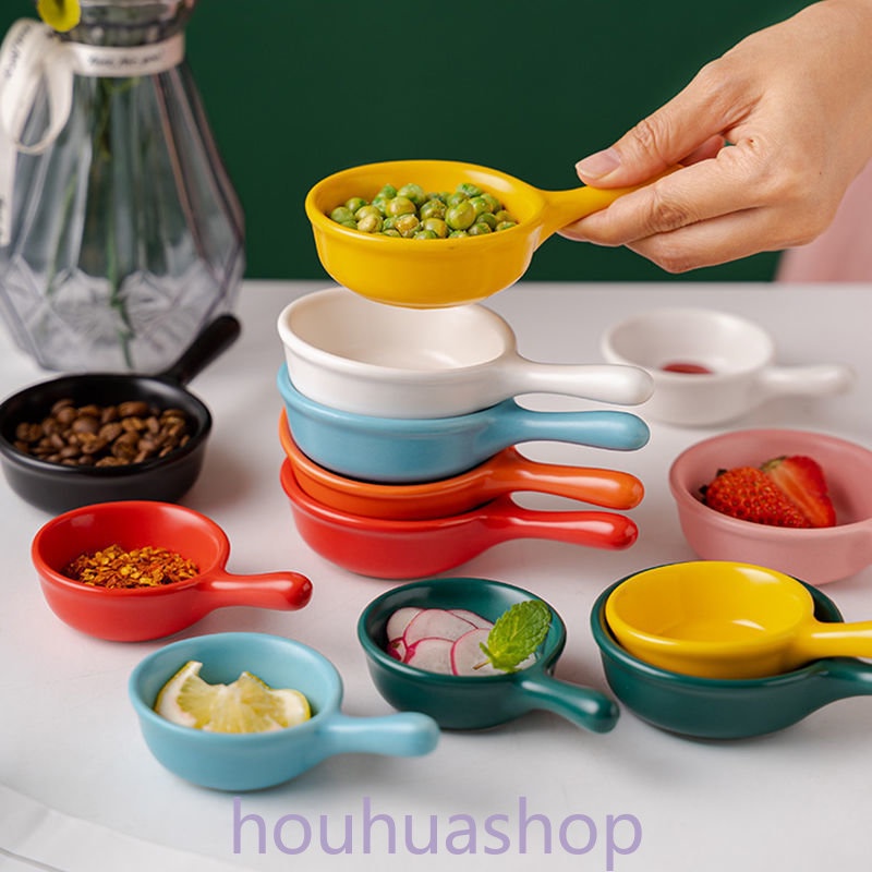 Saucer sauce saucer with handle small vinegar saucer saucer blue white ...