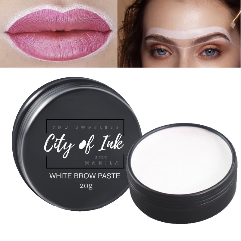 White Brow Paste 20grams for Outlining Brows, Lips, Eyeliner or Lash ...