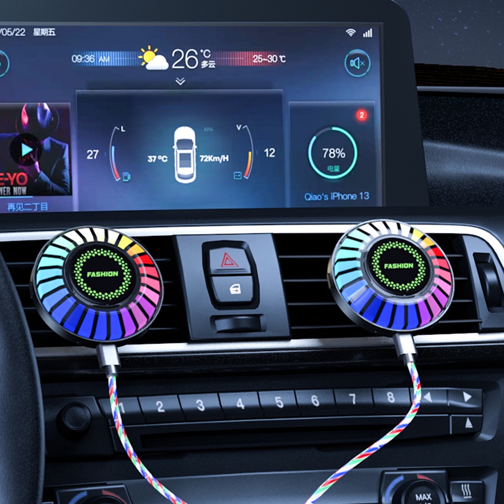 Car Air Freshener With LED Aroma Decorate Atmosphere Fragrance ...