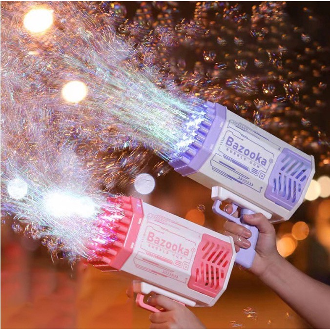 32-Hole Bubble Gun Charging Electric Rocket Launcher Wedding Bubble ...