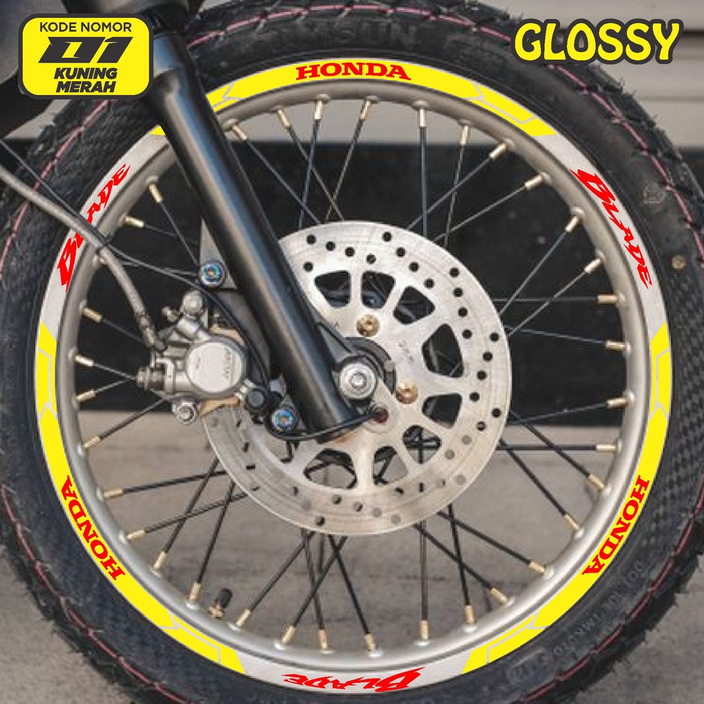 Sticker list Of Honda Blade Wheels Variation 1set All ready Safe ...