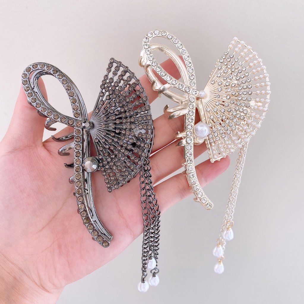 Fan-shaped fringe clip elegant temperament, fashion and simple hair ...