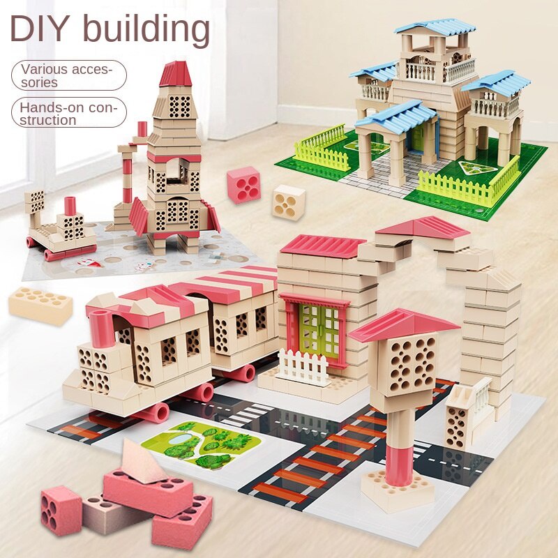 Children Handmade DIY Hut Building Little Clay Craftsman Simulation ...