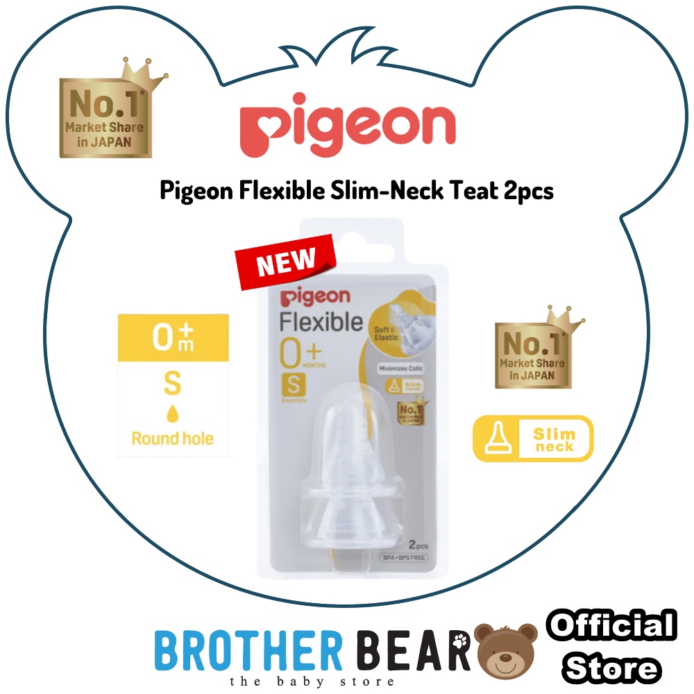 Pigeon Fleksibel Peristaltik Slim-Neck Puting/Puting/Puting Susu ...