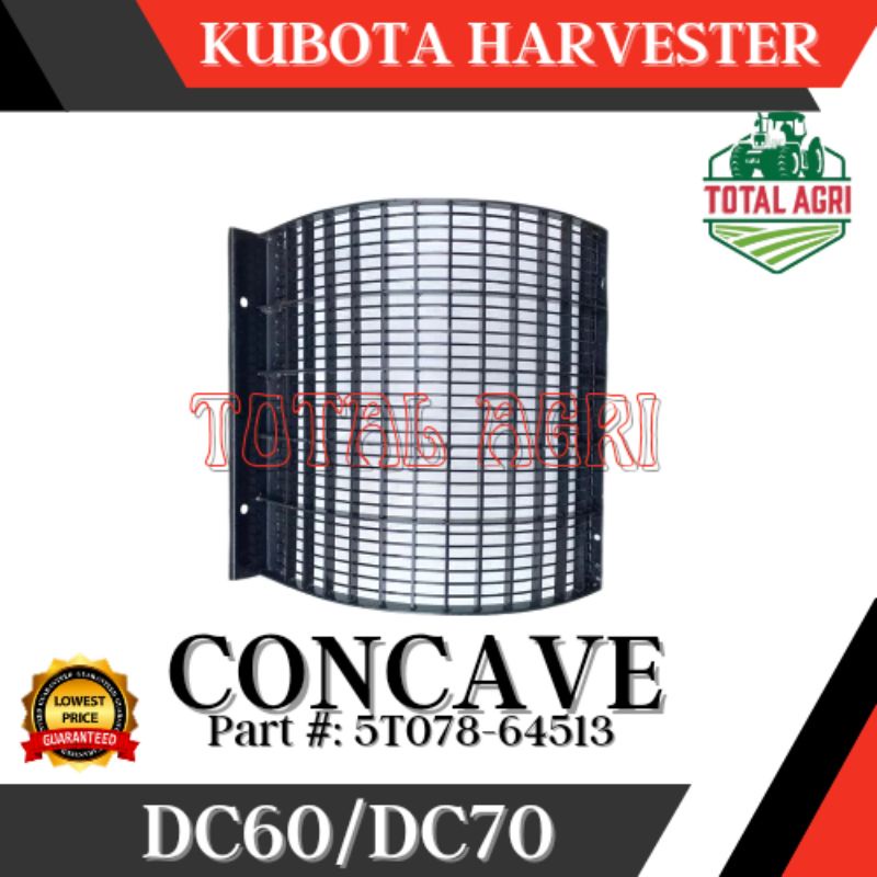 Concave Kubota Harvester DC60 DC70 Part #: 5T078-64513 | Shopee Philippines