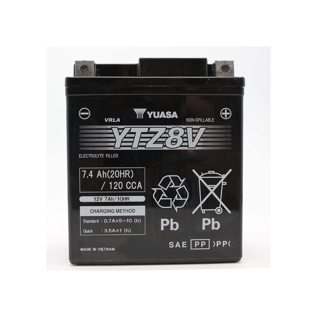 YUASA MOTORCYCLE BATTERY YTZ8V MADE IN VIETNAM | Shopee Philippines