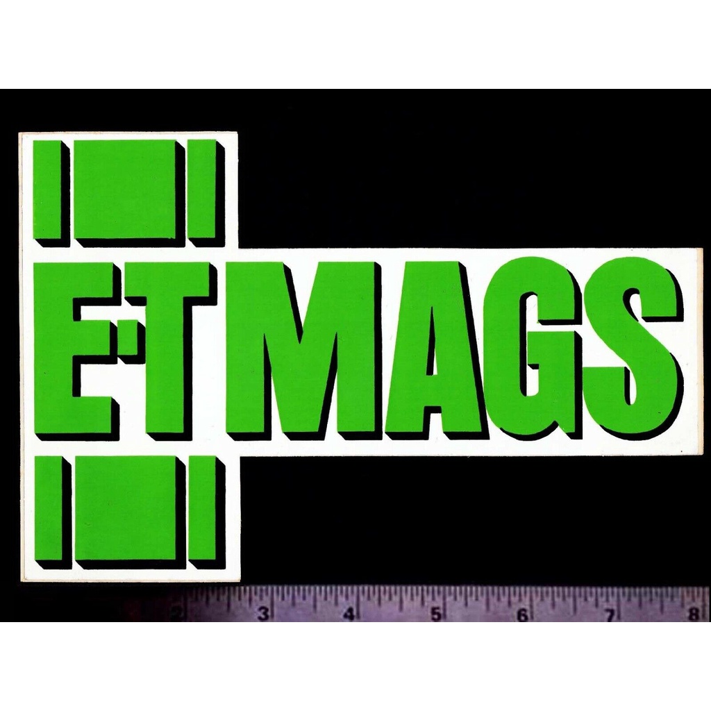 x2 E-T MAGS - Original Vintage 1960’s 70's Racing Decal/Sticker ...