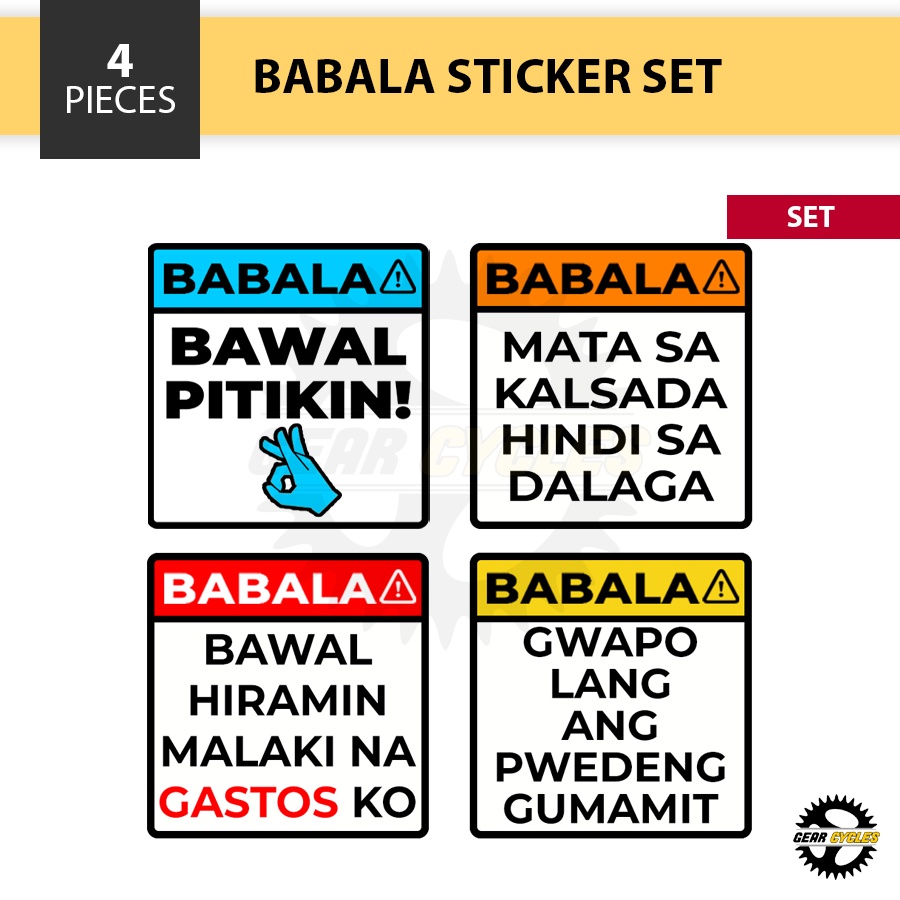 (SET) Babala Sticker Set Water Proof Mountain Road Bike MTB Bicycle ...