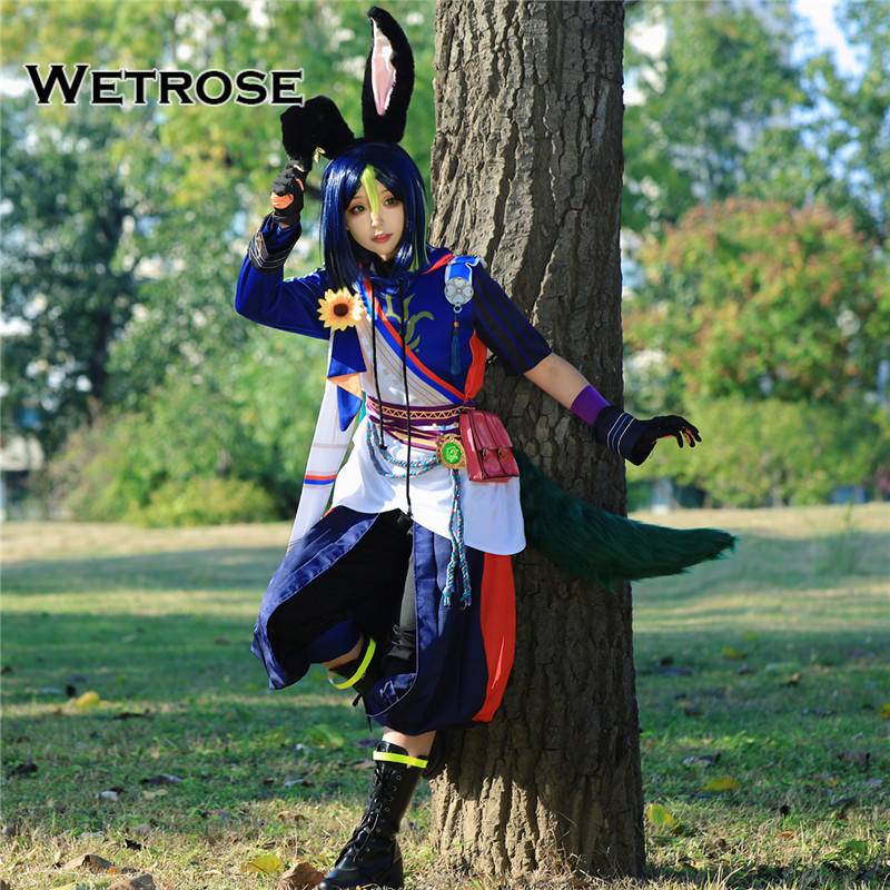 【Wetrose】Genshin Impact Sumeru Tighnari Cosplay Costume Light Line Game ...