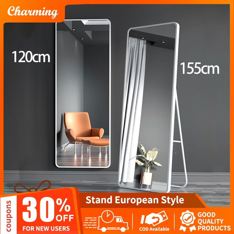 Floor Mirror Full Length Mirror with Stand European Style Mirror Long ...
