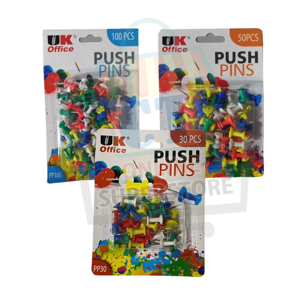 UK Office Push Pins Pack of 100pcs & 50pcs Push Pin | Shopee Philippines
