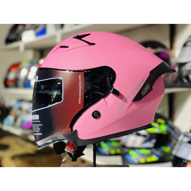 SPYDER FUEL Half-Face Helmet with Dual Visor (Free Clear Visor ...