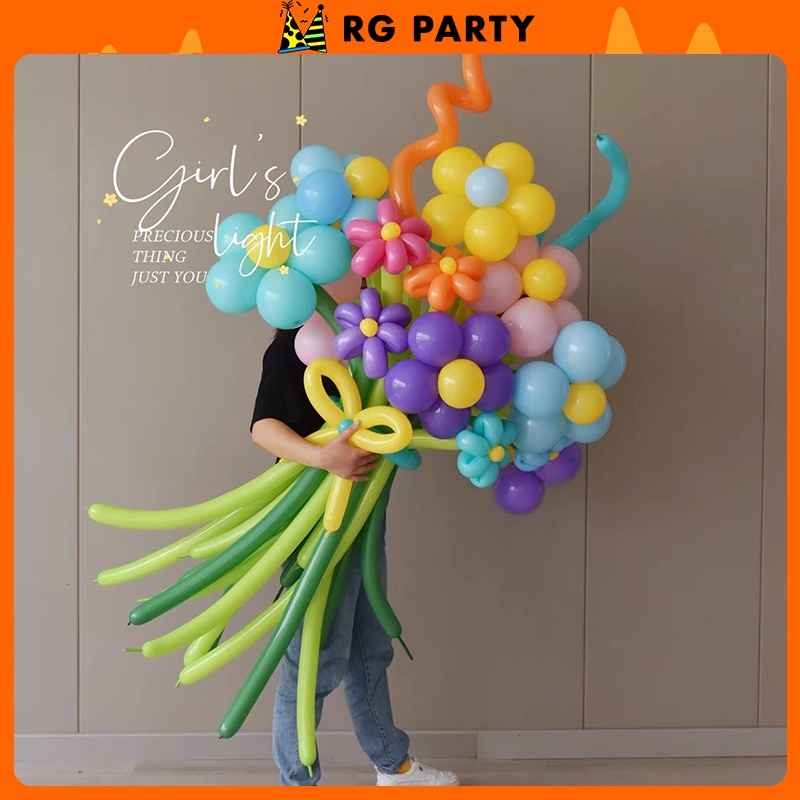 【10PCS】 Happy Birthday Long Balloons Children Decoration Twisting ...