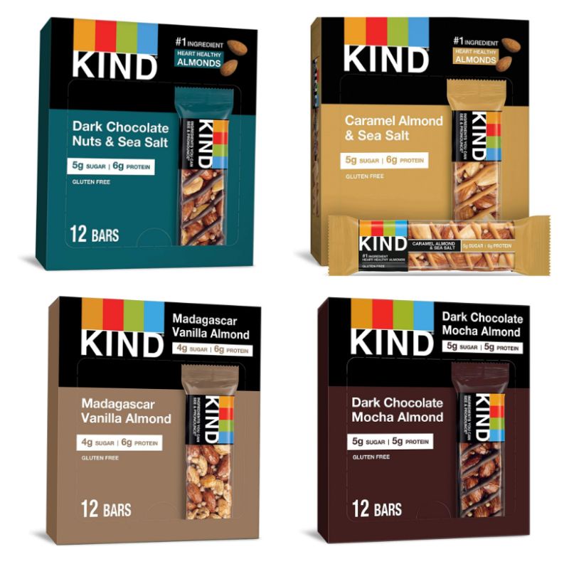 Kind Bar Healthy Snack Bar Gluten Free Low Sugar (12 Bars/ Box ...