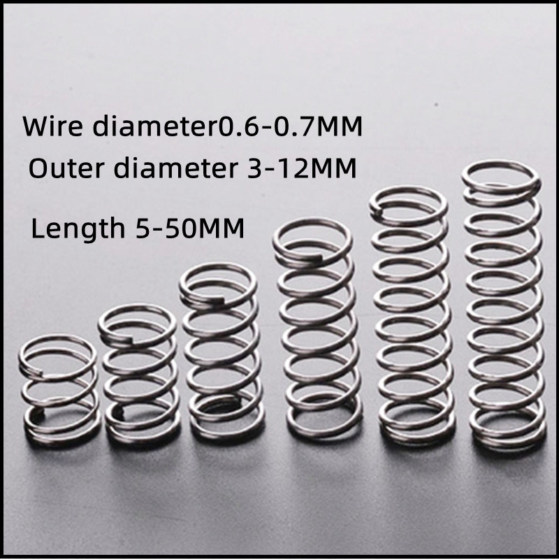 【XCF】(5pcs) d0.6mm compression spring SUS304 stainless steel OD3-7mm ...