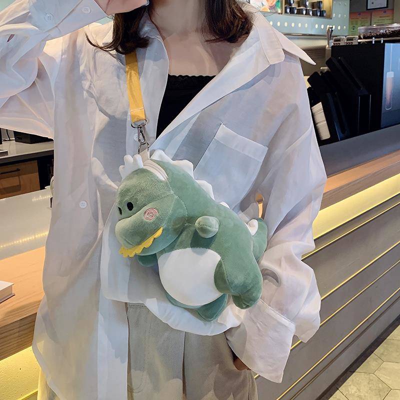 Dinosaur Doll Bag Female Cartoon Cute Small Shoulder Girl Crossbody ...