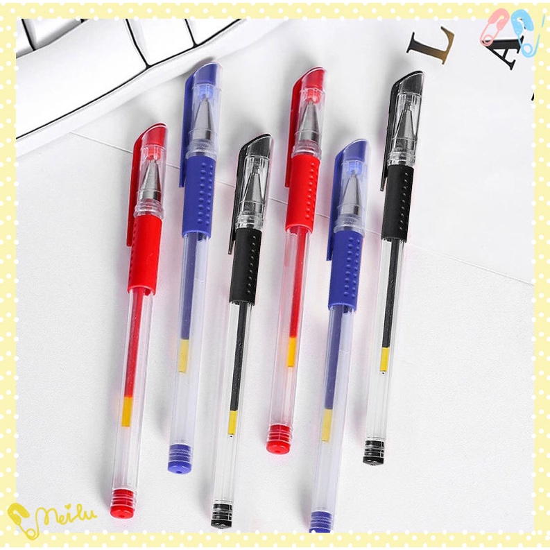 3 Pen + 20 Refill Ballpen Set Gel Pen bullet head/needle tubeBlack Gel ...