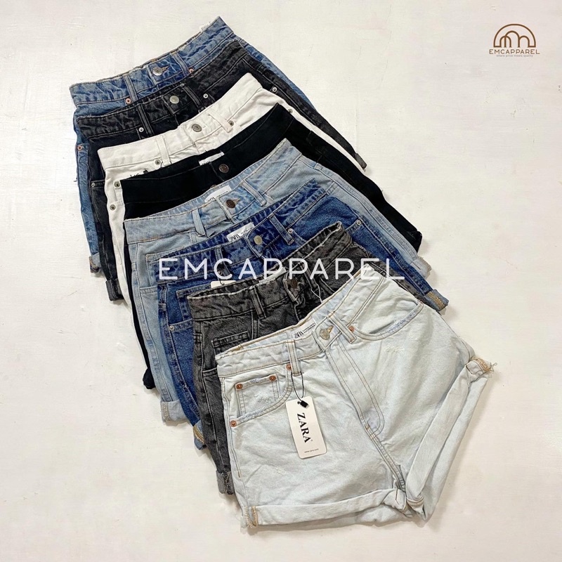 BATCH 2 - Zara Highwaist Mom Shorts (fix fold) | Shopee Philippines