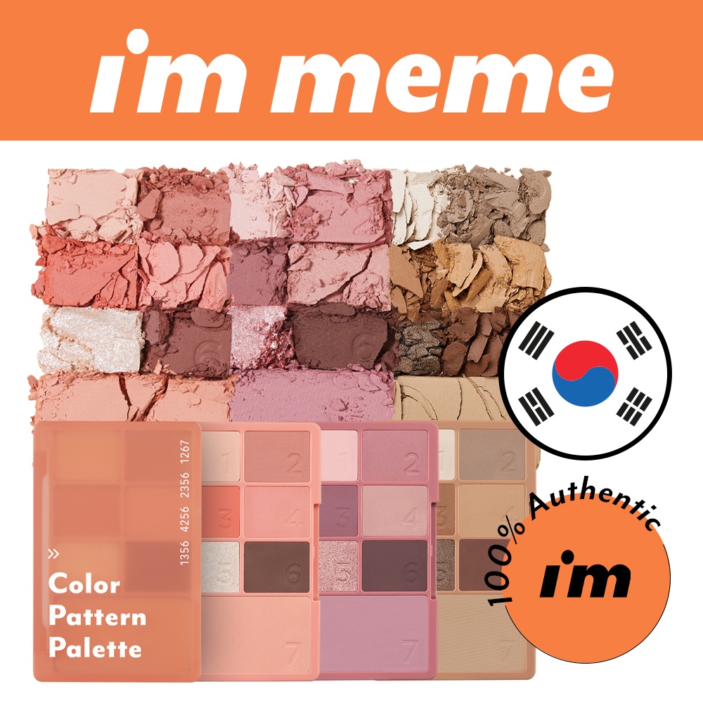 I'M MEME Official I'm Color Pattern Palette | 6 Colors Eyeshadow and 1 ...