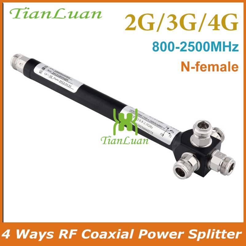 4 Ways RF Coaxial N Female 1 to 4 Cavity Power Divider Splitter 800 ...