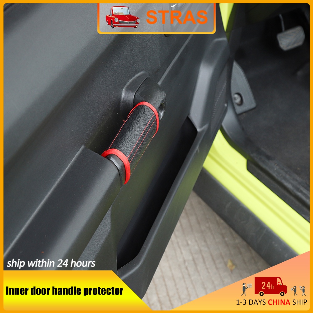 [Ready Stock] Car Door Inside Handrail Leather Protection Sleeve Cover ...