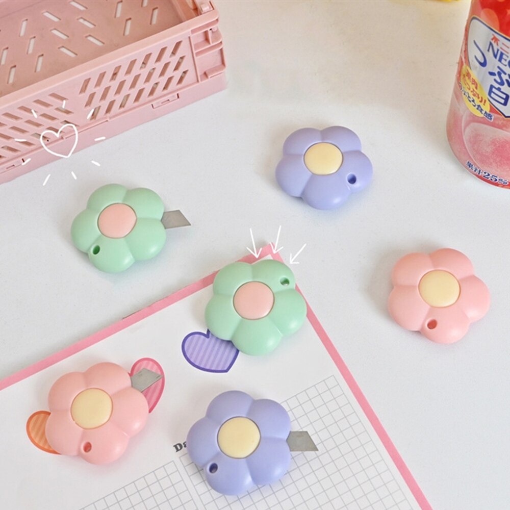 Cute Mini Flower parcel Cutter Art Knife Stationery School Supplies ...