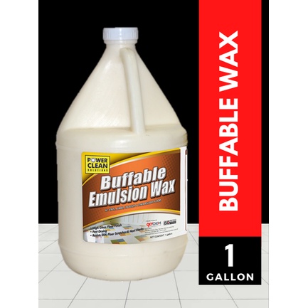 Powerclean Buffable Floor Wax Polish 1 Gallon (Emulsion Shine Hotel ...