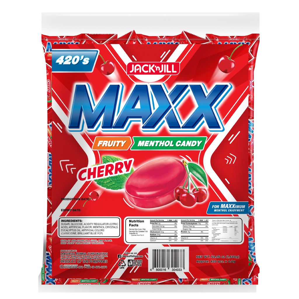 Jack N Jill Maxx Cherry Menthol Candy 420s | Shopee Philippines