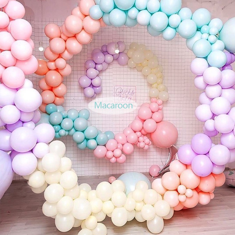 10 Inch Thick Macarons Balloon 10/30/50pcs Pastel Candy Color Latex ...