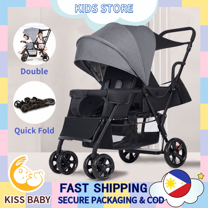 Baby Stroller Twin Stroller Toddler Walker Double Baby Portable ...
