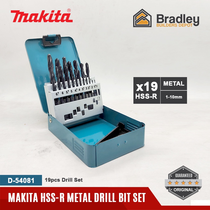 Makita HSS-R Metal Drill Bit Set with Metal Casing(13pcs | 19pcs | 25pcs) | Shopee Philippines