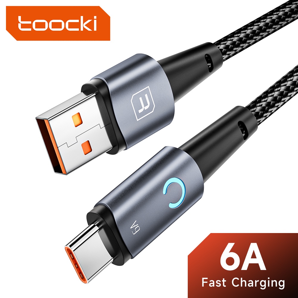 Toocki Led Usb Type C Cable 100w Pd Fast Charging Charger 66w/6a Usb-C ...