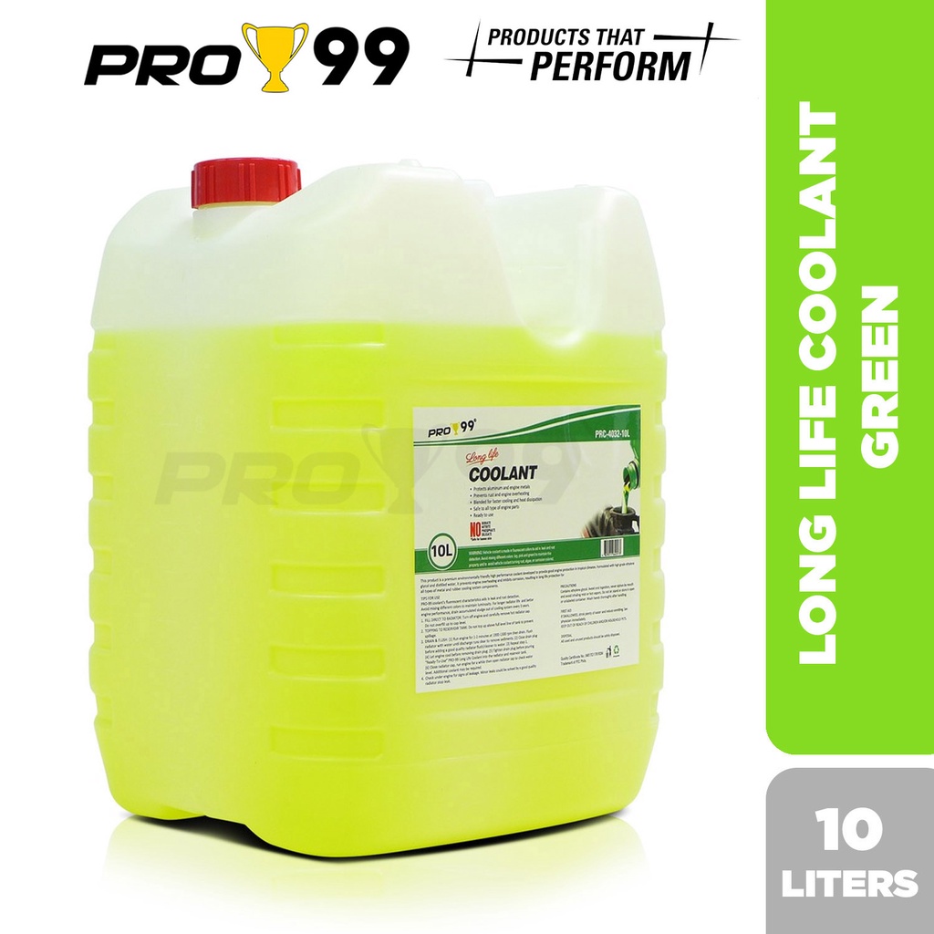 Pro-99 Ready to use Long life coolant Green 10Liters ( 10L ) | Shopee Philippines