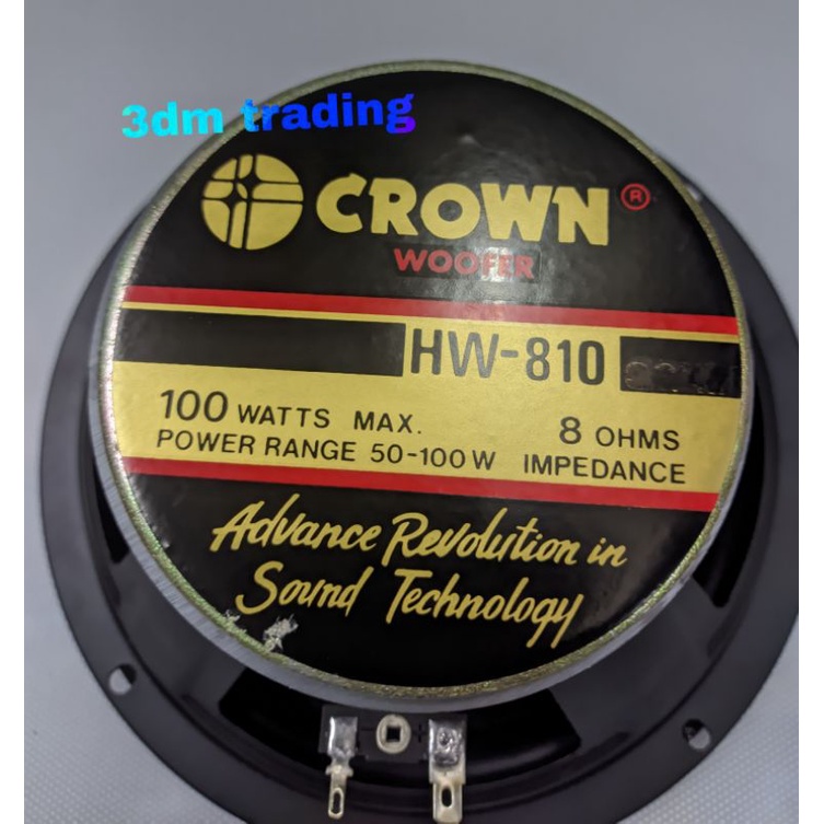 ORIGINAL CROWN 8"" WOOFER 100WATTS HW-810 | Shopee Philippines