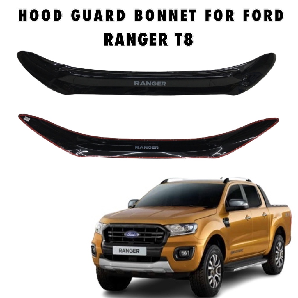 OSCPA ABS Bonnet Hood Guard Deflector Cover for Ford Ranger T8 (8685 ...