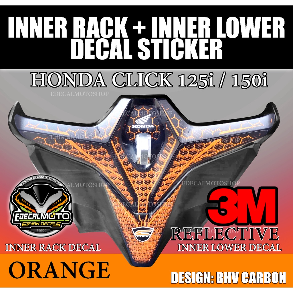 HONDA CLICK 125i/150i V2 INNER RACK & INNER LOWER DECAL VINYL STICKER ...