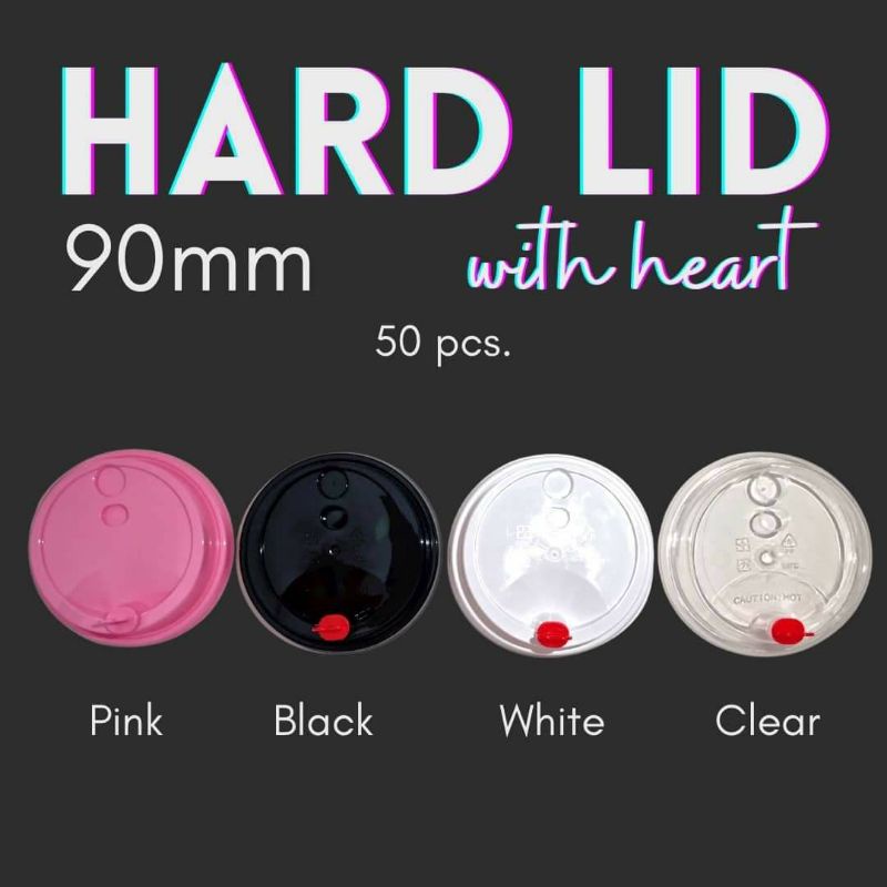 50pcs Hard Lid 90mm with Heart | Shopee Philippines