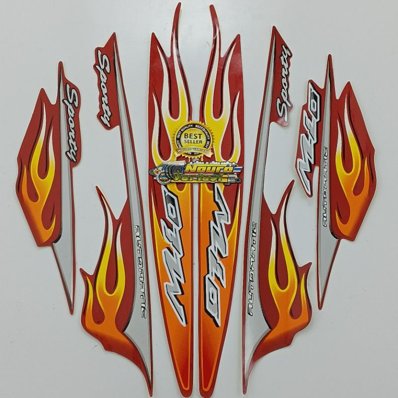 MERAH Yamaha mio 2006 2007 red Striping, best standard body list ...