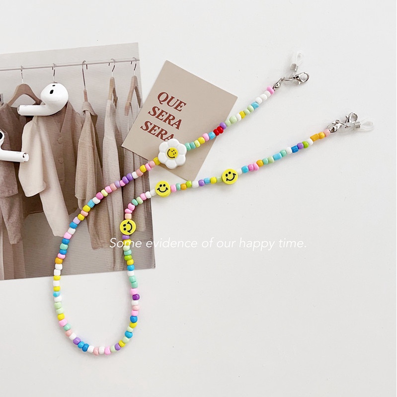 New Style Korean Version Simple Cartoon Flower Smiley Face Candy Color ...