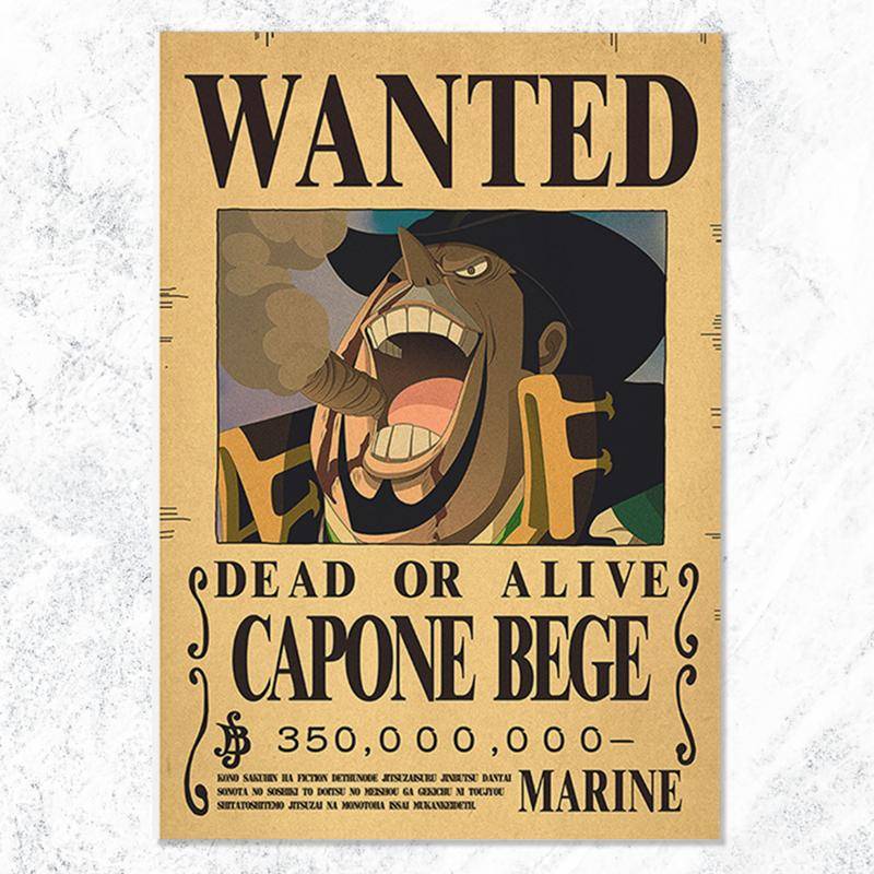 New Edition One Piece Poster CAPONE BEGE One Piece Wanted Posters 28 ...