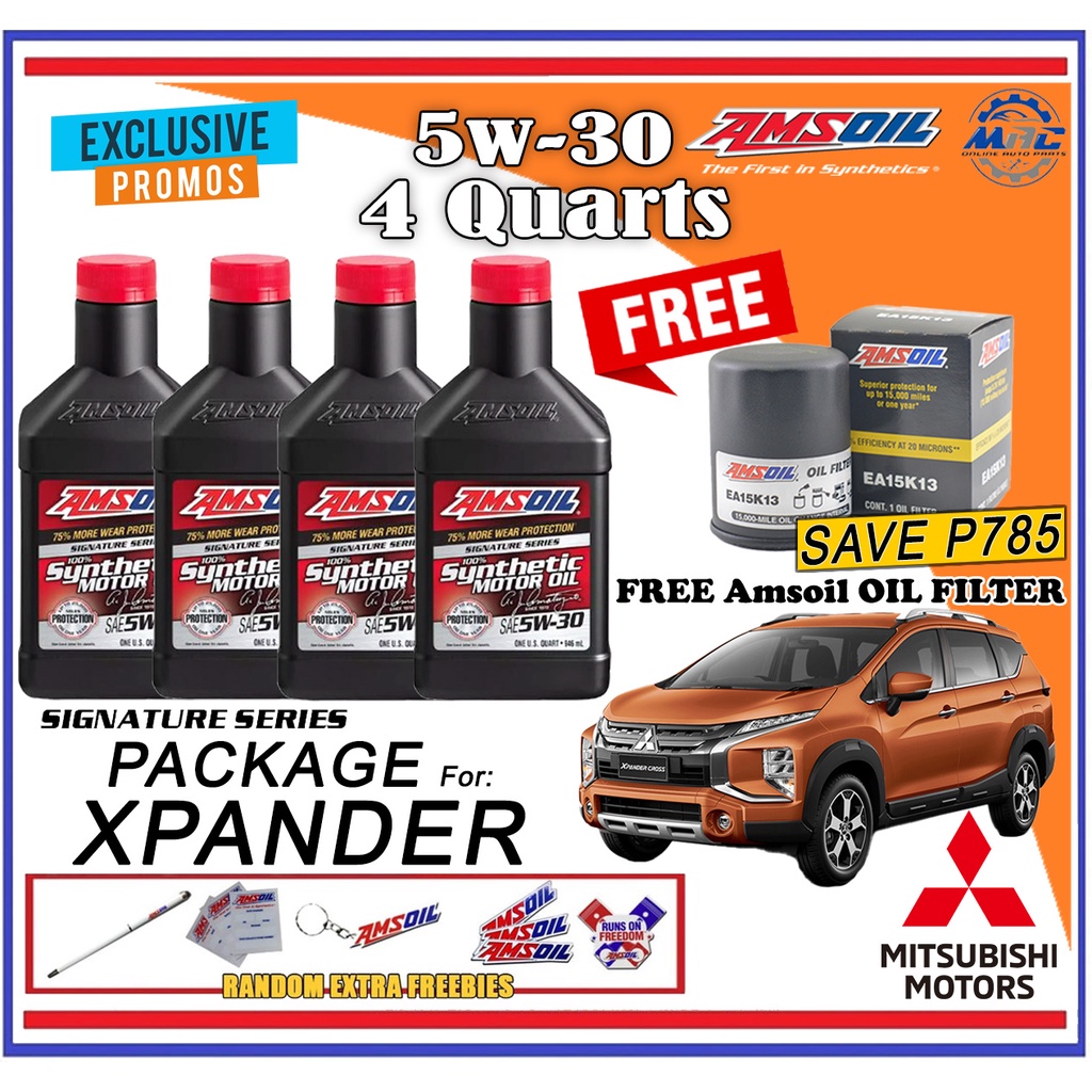 AMSOIL Signature Series 5W-30 4 quarts FREE Oil Filter Package for ...