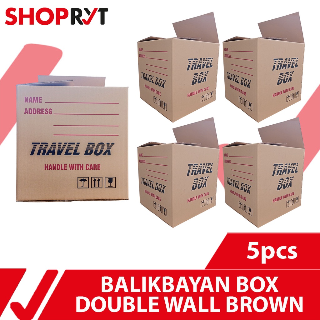 ShopRYT Balikbayan Box Travel Box Corrugated Double Wall 20x20x20 ...