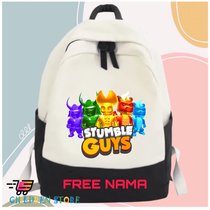 Stumble GUYS GAME CHILDREN'S BACKPACK FREE NAME | Shopee Philippines